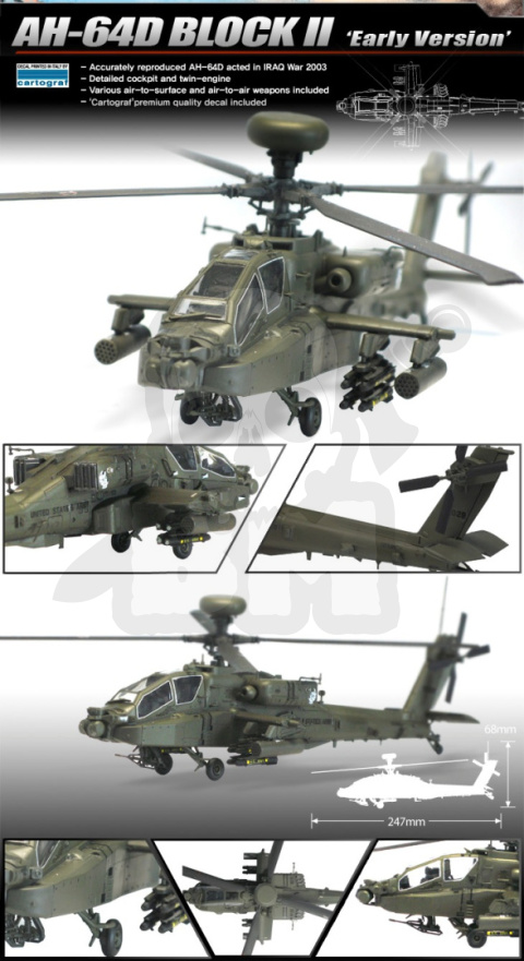 Battle-Models > Academy 12514 AH-64D Block II Early Version 1:72